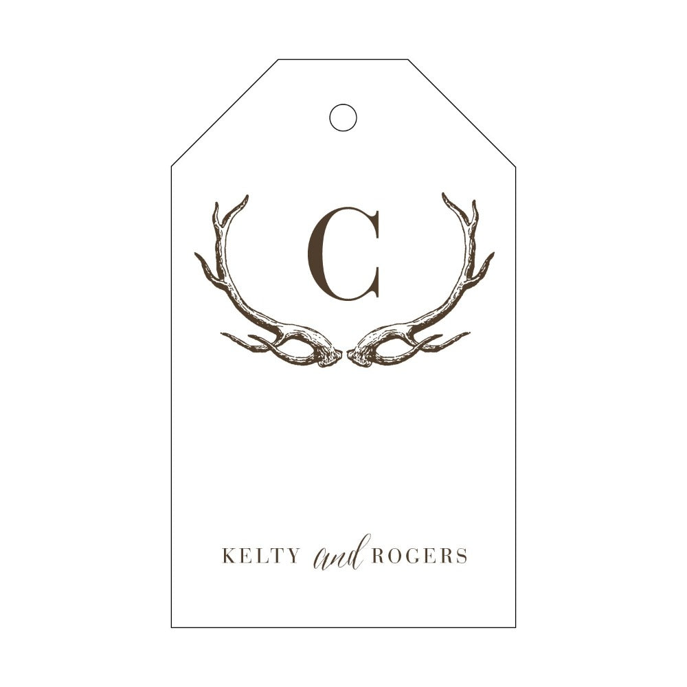 Letterpress Gift Tag Monogram 1 – Paper Twist